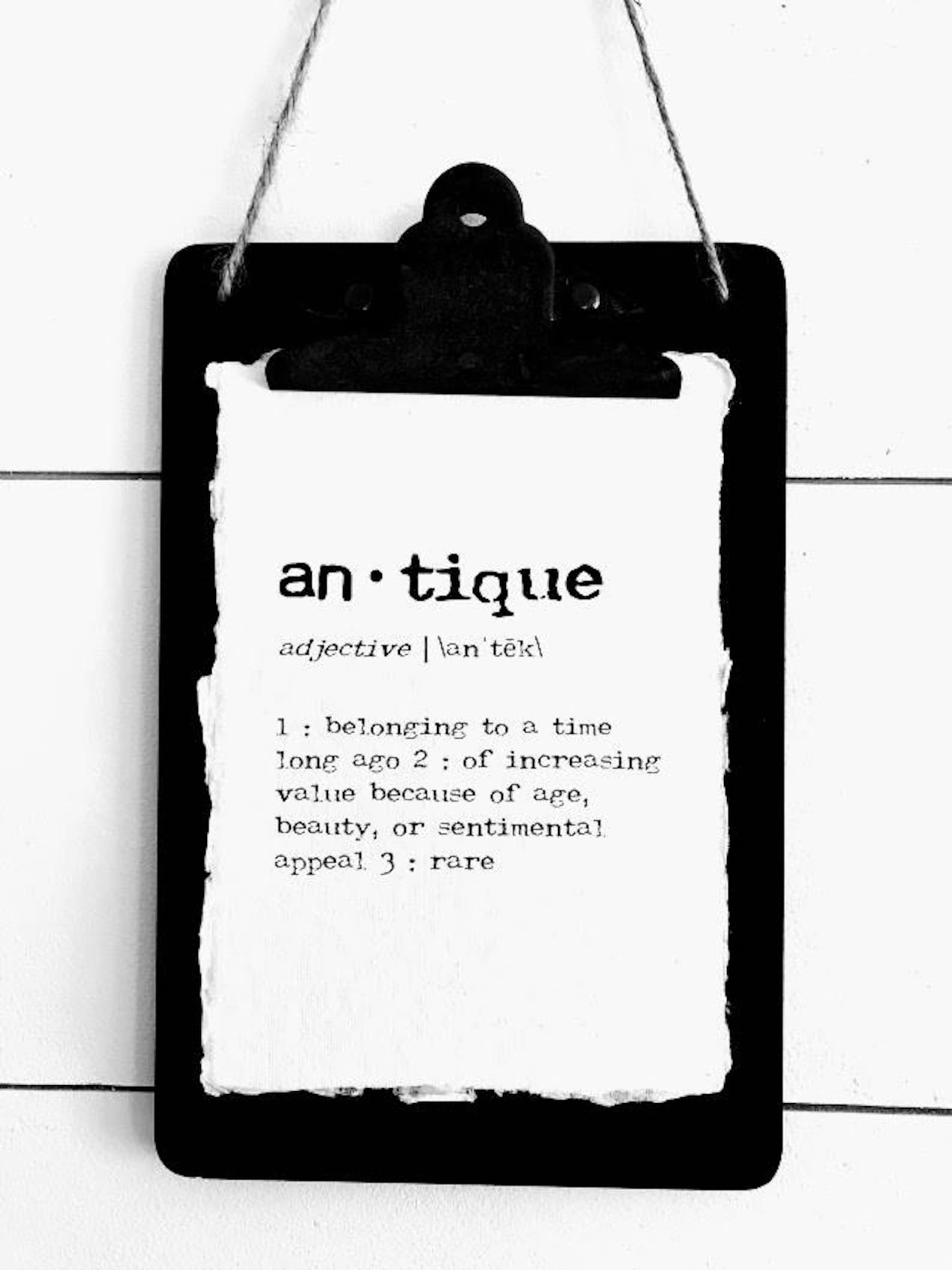 Antique Definition Print in Typewriter Font on 5x7 or 8x10 | Etsy