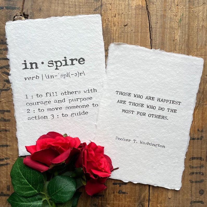 Inspire Definition Print in Typewriter Font on 5x7, 8x10, 11x14 ...