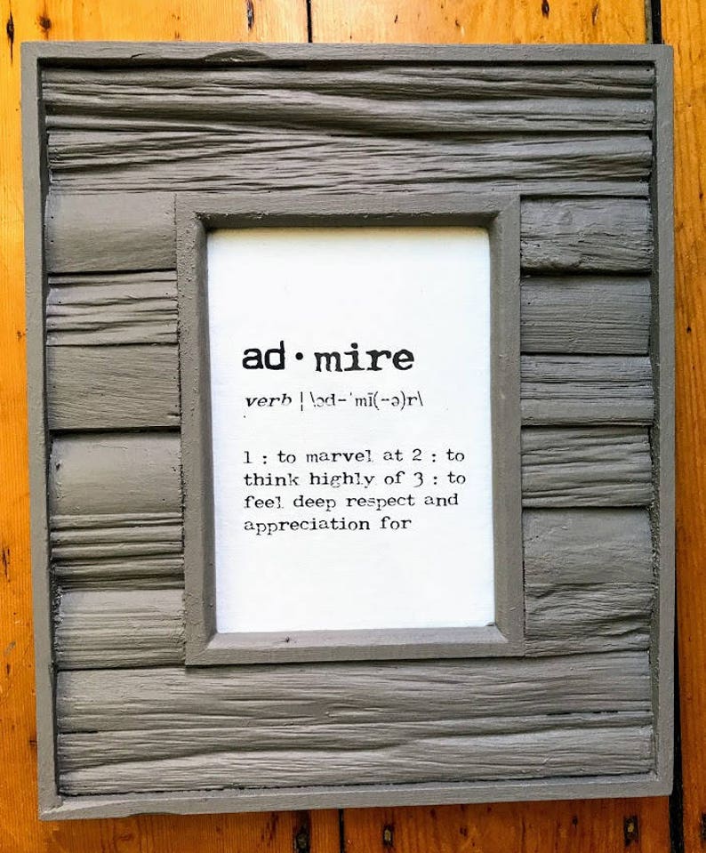 Admire Definition Print in Typewriter Font on 5x7, 8x10, 11x14 Handmade ...