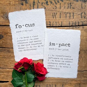 Focus Definition Print in Typewriter Font on 5x7, 8x10, 11x14 Handmade ...