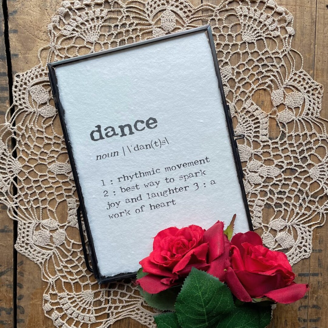 Dance Definition Print in Typewriter Font on 5x7 8x10 11x14 - Etsy