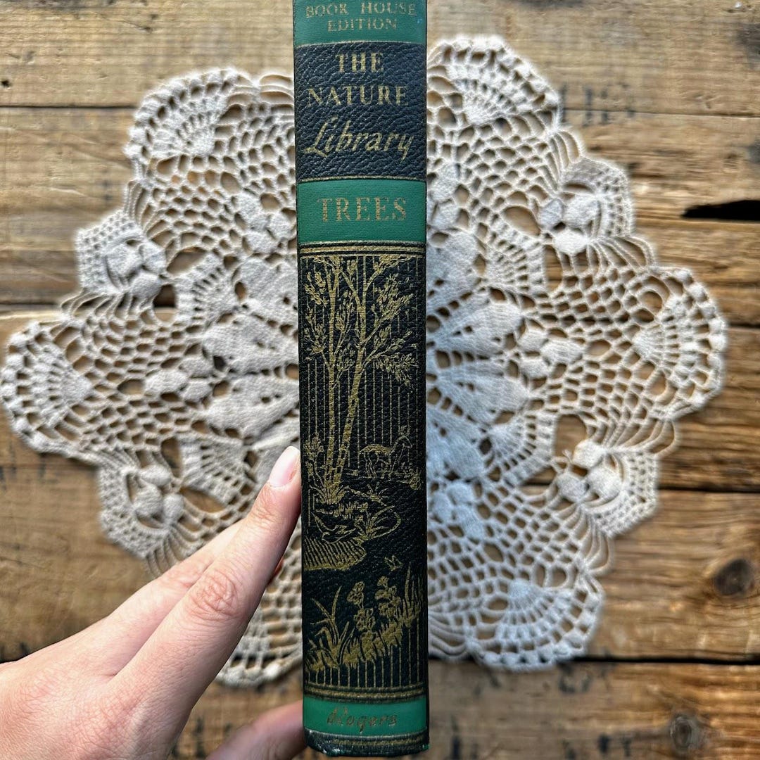 1926 the Nature Library Trees Book, Dark Green and Gold Spine, 48 ...