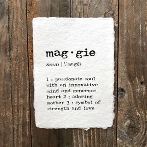 Custom Name Definition Print in Typewriter Font on 5x7, 8x10, or 11x14 ...