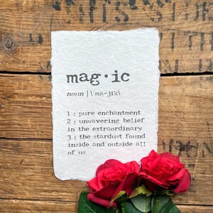 Magic Definition Print in Typewriter Font on 5x7, 8x10, 11x14 Handmade ...
