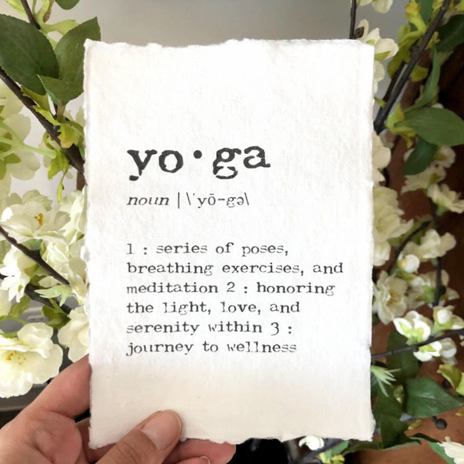 Yoga Definition Print in Typewriter Font on 5x7 8x10 11x14 - Etsy