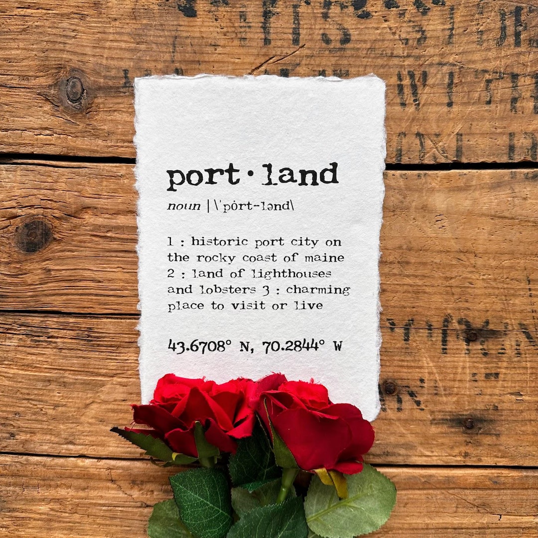 Portland Maine Definition Print in Typewriter Font on 5x7, 8x10, 11x14 ...