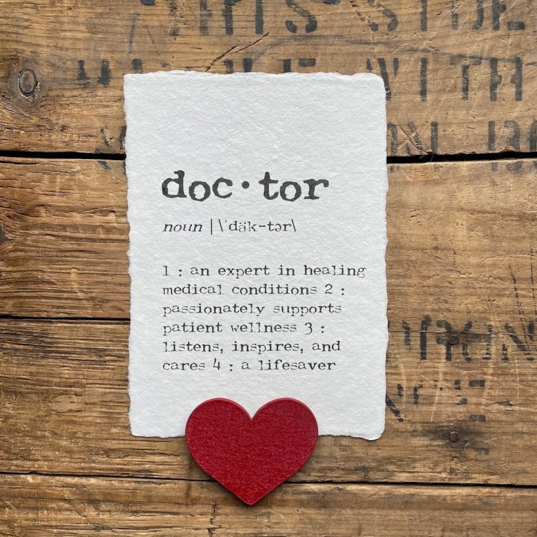 Doctor Definition Print in Typewriter Font on 5x7, 8x10, 11x14 Handmade ...