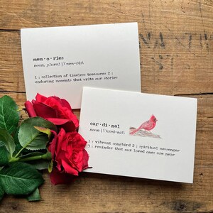 Memories Definition Greeting Card in Typewriter Font With Envelope and ...