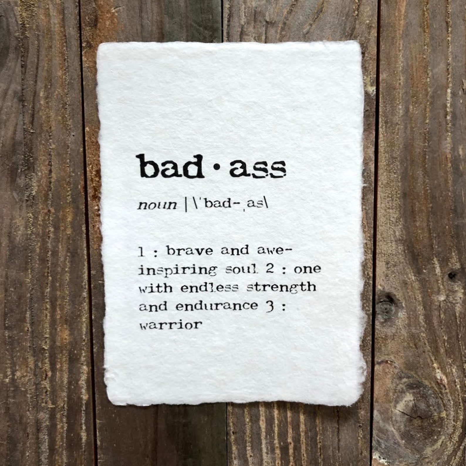Badass Definition Print in Typewriter Font on 5x7 8x10 or - Etsy