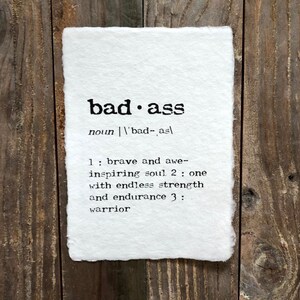 Badass Definition Print in Typewriter Font on 5x7, 8x10, or 11x14 ...