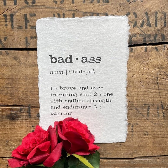 Badass Definition Print in Typewriter Font on 5x7 8x10 or - Etsy