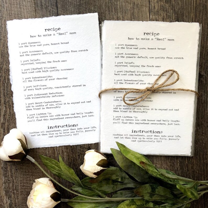 Custom Recipe Print on Handmade Paper Grandma's Cookie - Etsy