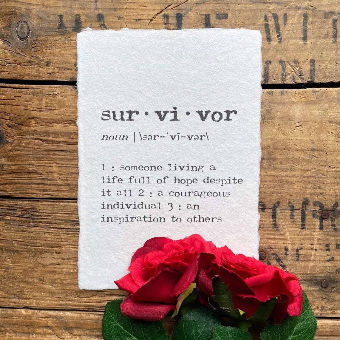 Survivor Definition Print in Typewriter Font on 5x7 8x10 or - Etsy