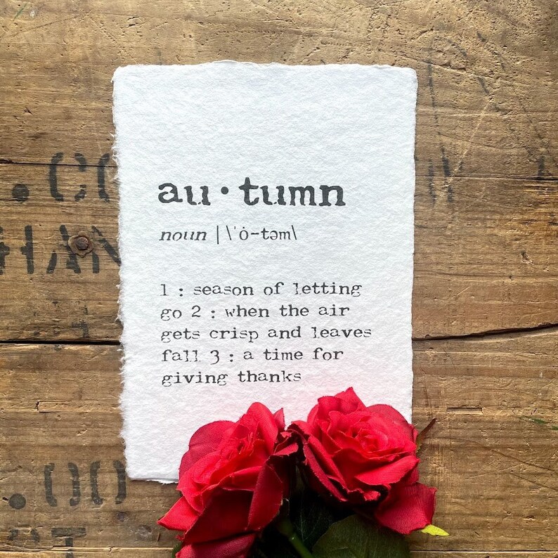 4 Seasons Definition Prints in Typewriter Font on 5x7 8x10 - Etsy