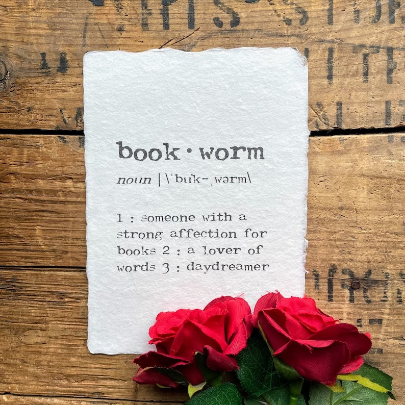 Bookworm Definition Print in Typewriter Font on 5x7 8x10 - Etsy