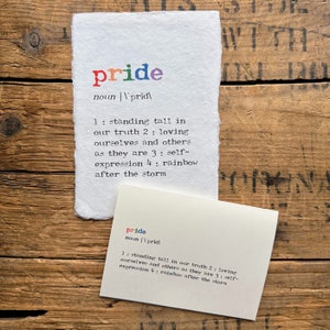 Pride Definition Print in Typewriter Font on 5x7, 8x10, 11x14 Handmade ...