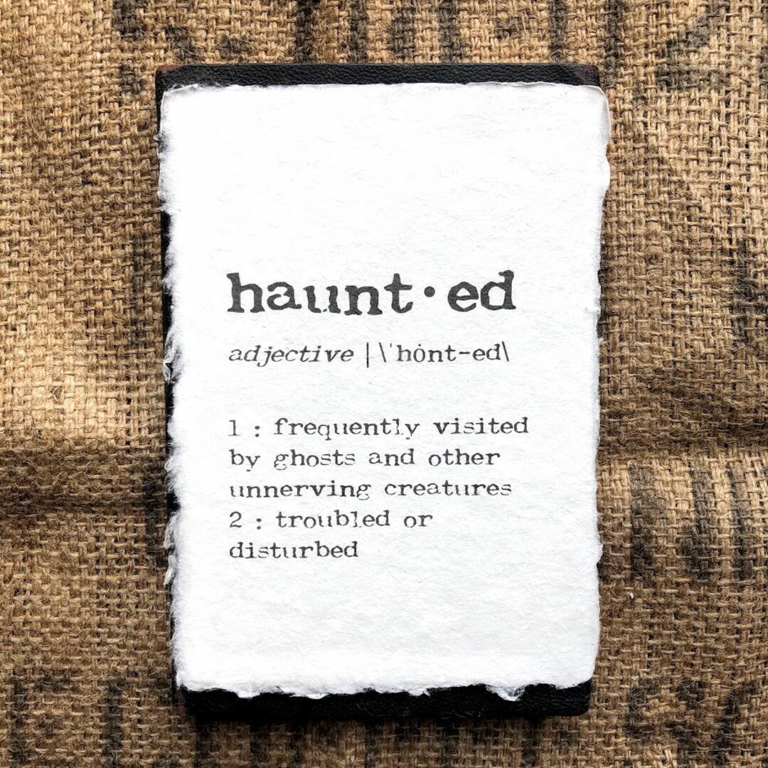 Haunted Definition Print in Typewriter Font on 5x7 8x10 - Etsy