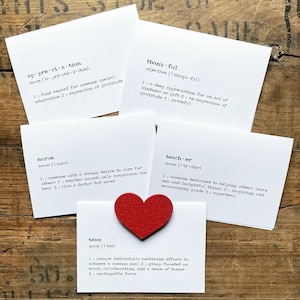 Appreciation Definition Greeting Card in Typewriter Font With Envelope ...