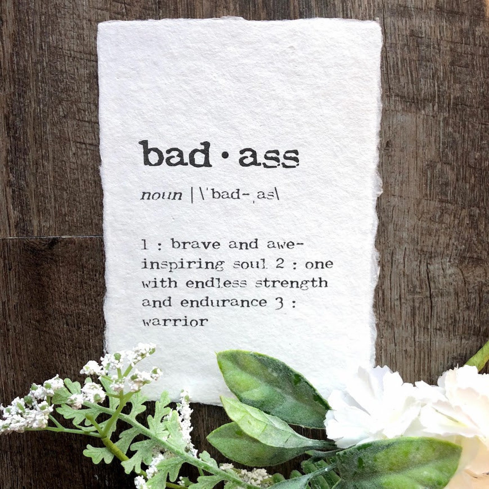 Badass Definition Print in Typewriter Font on 5x7 8x10 or - Etsy