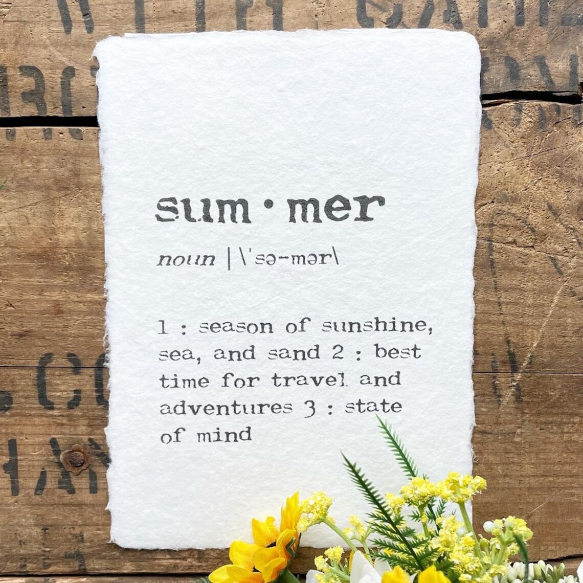 Summer Definition Print in Typewriter Font on 5x7 8x10 11x14 - Etsy