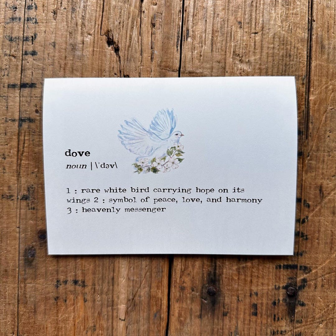 Dove Definition Greeting Card With Original Watercolor Art, 4" X 5.5 ...