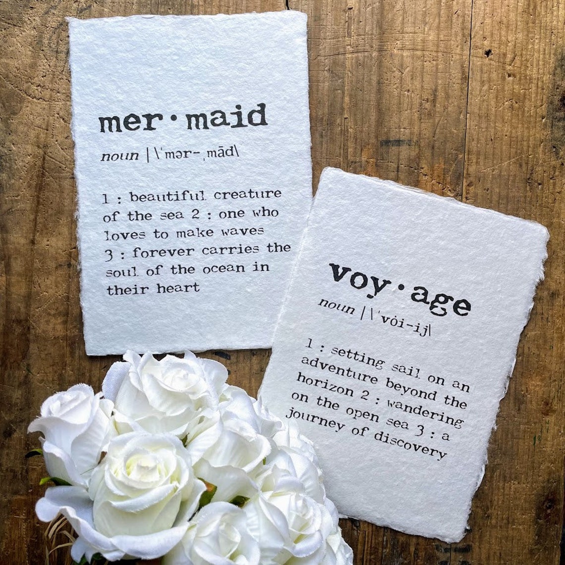 Voyage Definition Print in Typewriter Font on 5x7, 8x10, 11x14 Handmade ...
