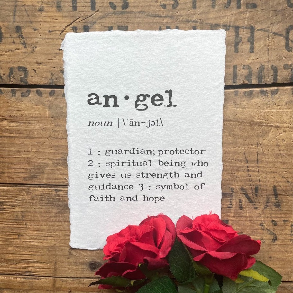 Angel Definition Print in Typewriter Font on 5x7, 8x10, 11x14 Handmade ...