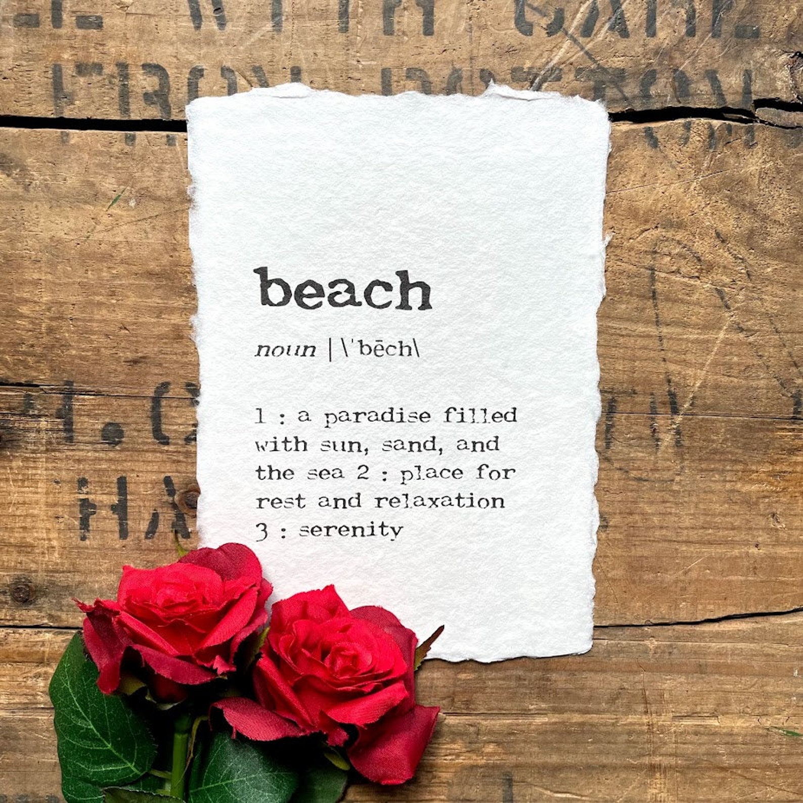 Beach Definition Print in Typewriter Font on 5x7 8x10 or - Etsy