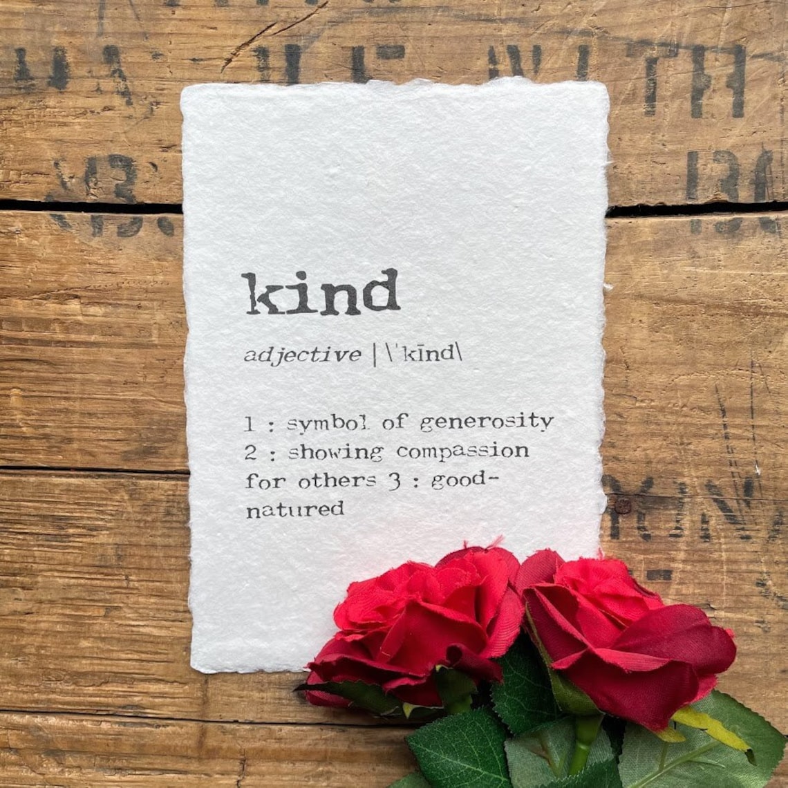 Kind Definition Print in Typewriter Font on 5x7 8x10 11x14 - Etsy