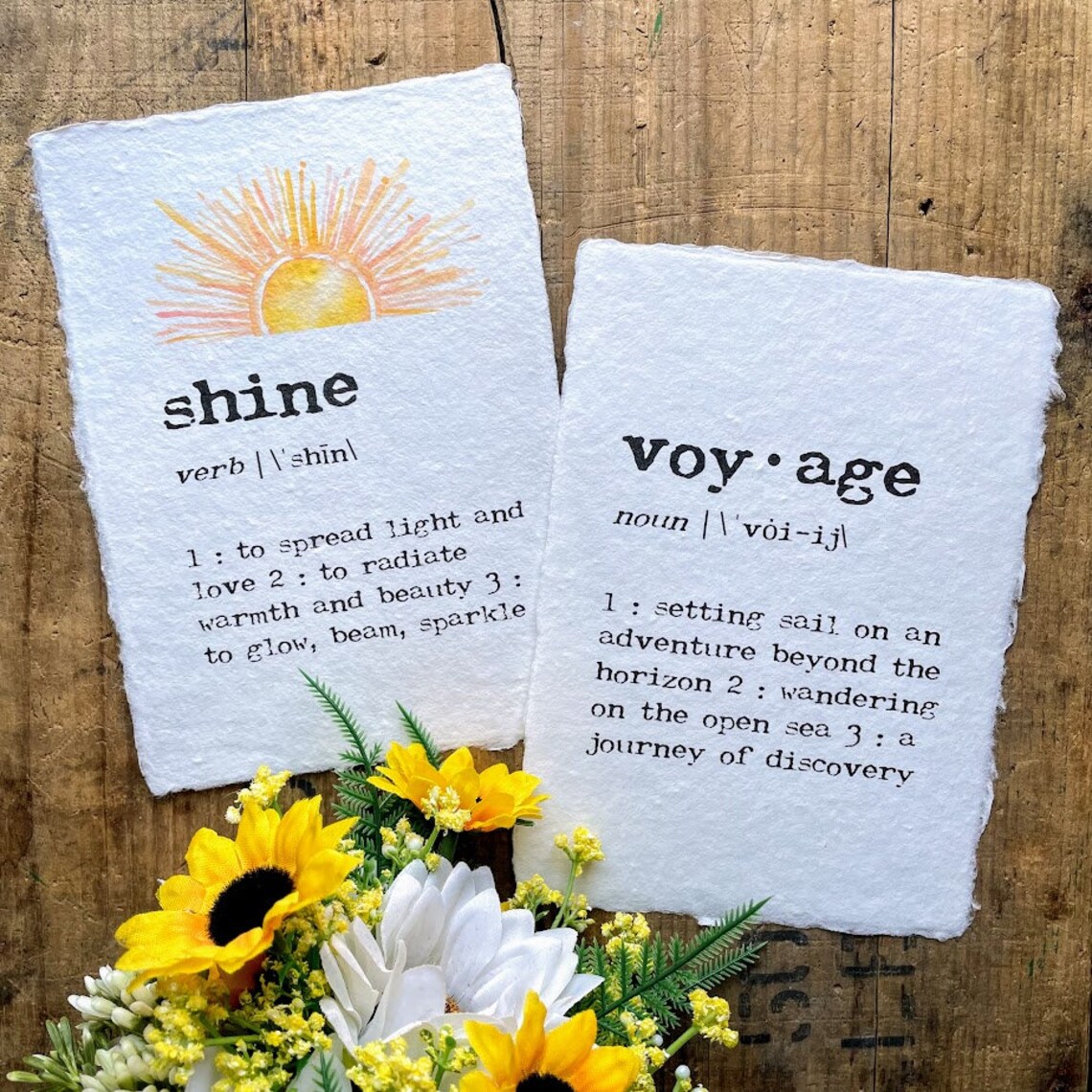 Voyage Definition Print in Typewriter Font on 5x7, 8x10, 11x14 Handmade ...