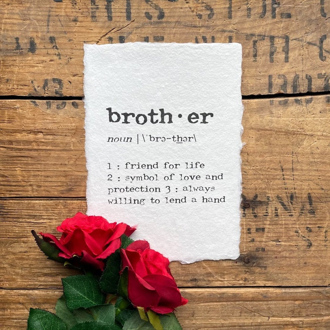 Brother Definition Print in Typewriter Font on 5x7, 8x10, 11x14 ...