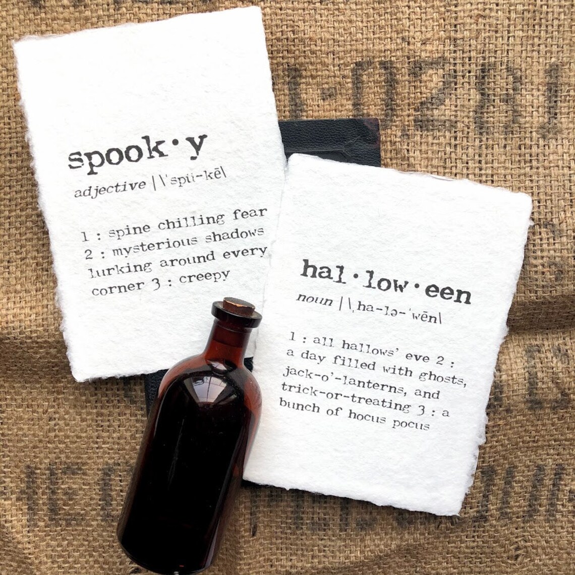 Spooky Definition Print in Typewriter Font on 5x7 8x10 11x14 - Etsy