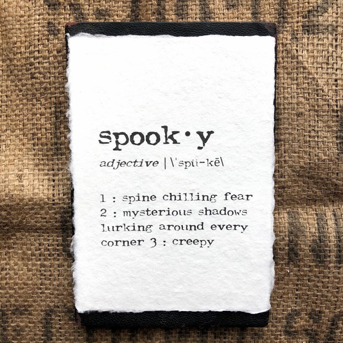 Spooky Definition Print in Typewriter Font on 5x7 or 8x10 - Etsy