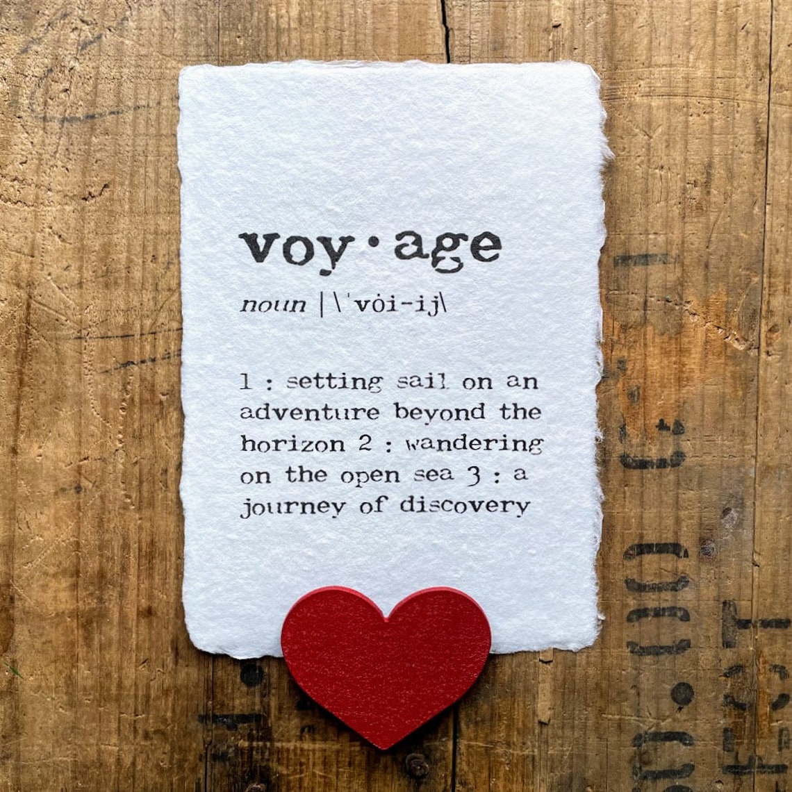 Voyage Definition Print in Typewriter Font on 5x7, 8x10, 11x14 Handmade ...