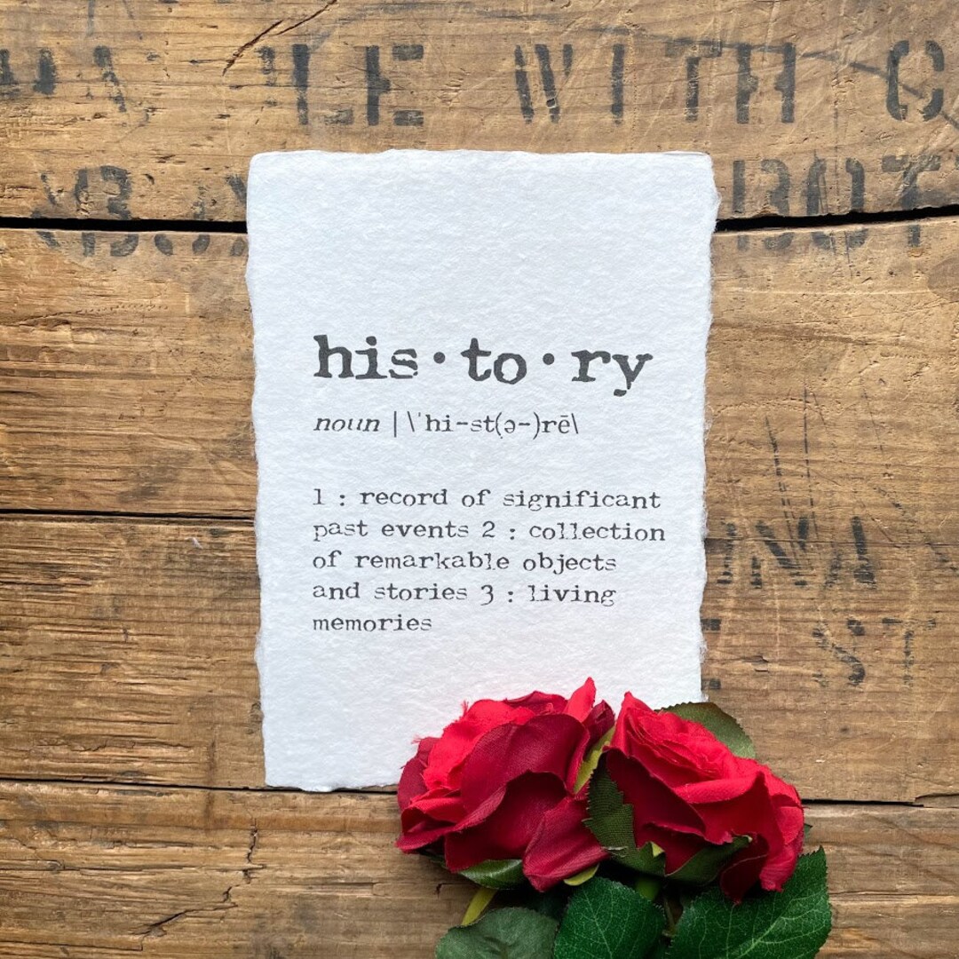 History Definition Print in Typewriter Font on 5x7, 8x10, 11x14 ...