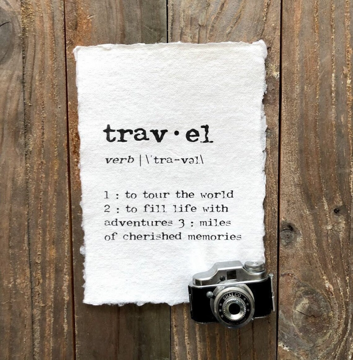 Travel Definition Print in Typewriter Font on 5x7, 8x10, 11x14 Handmade ...