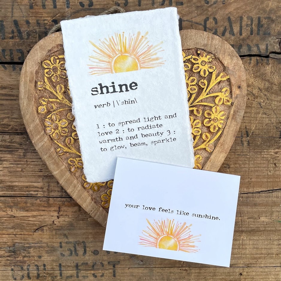 Your Love Feels Like Sunshine Compliment Card in Typewriter Font With ...