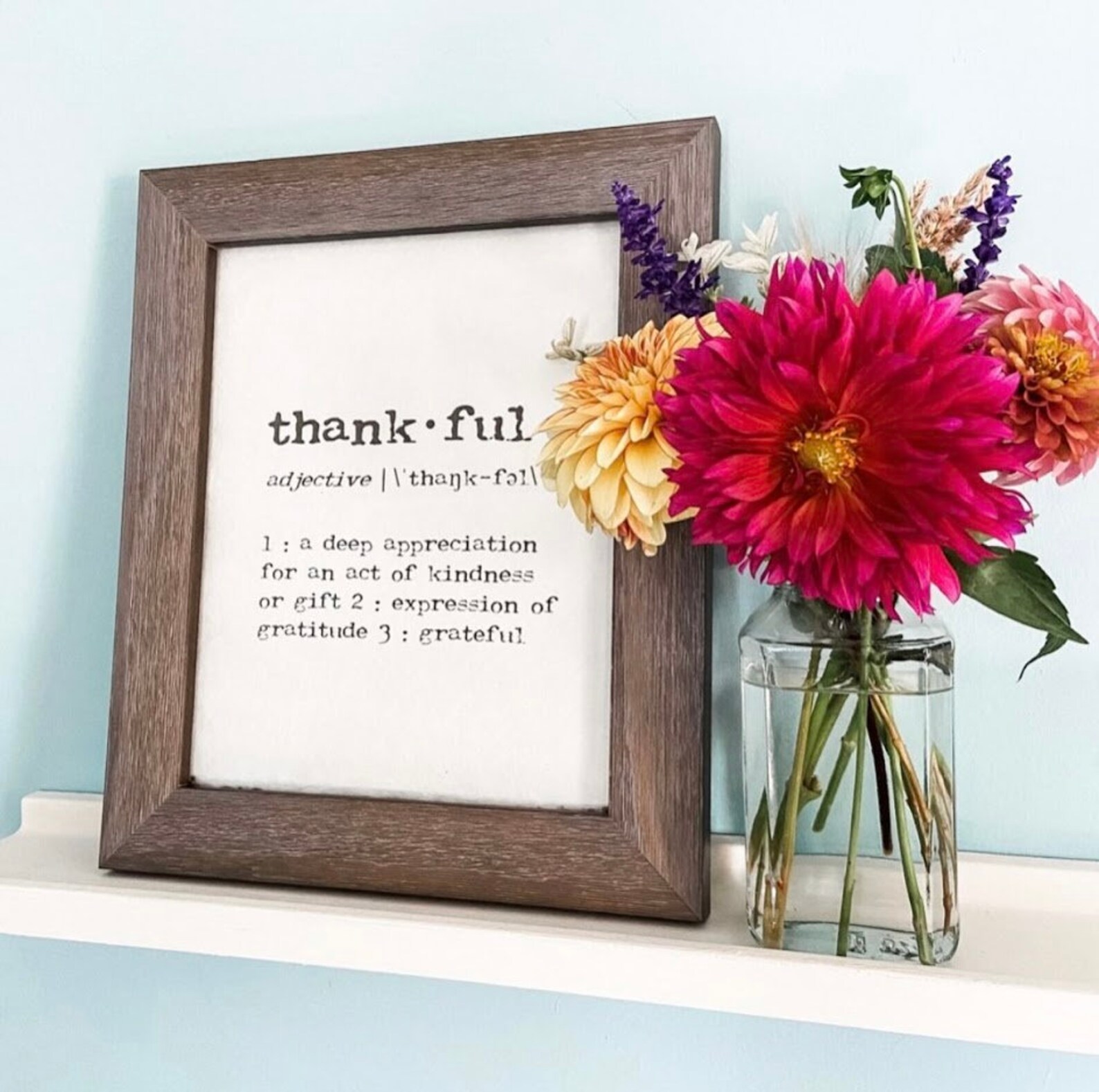 Thankful Definition Print in Typewriter Font on 5x7 8x10 - Etsy