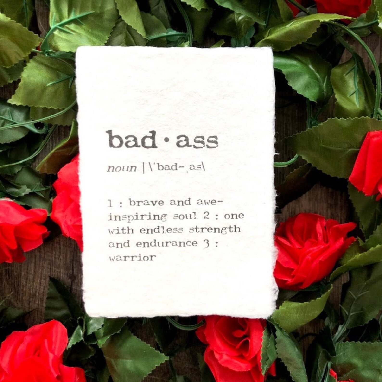 Badass Definition Print in Typewriter Font on 5x7 8x10 or - Etsy