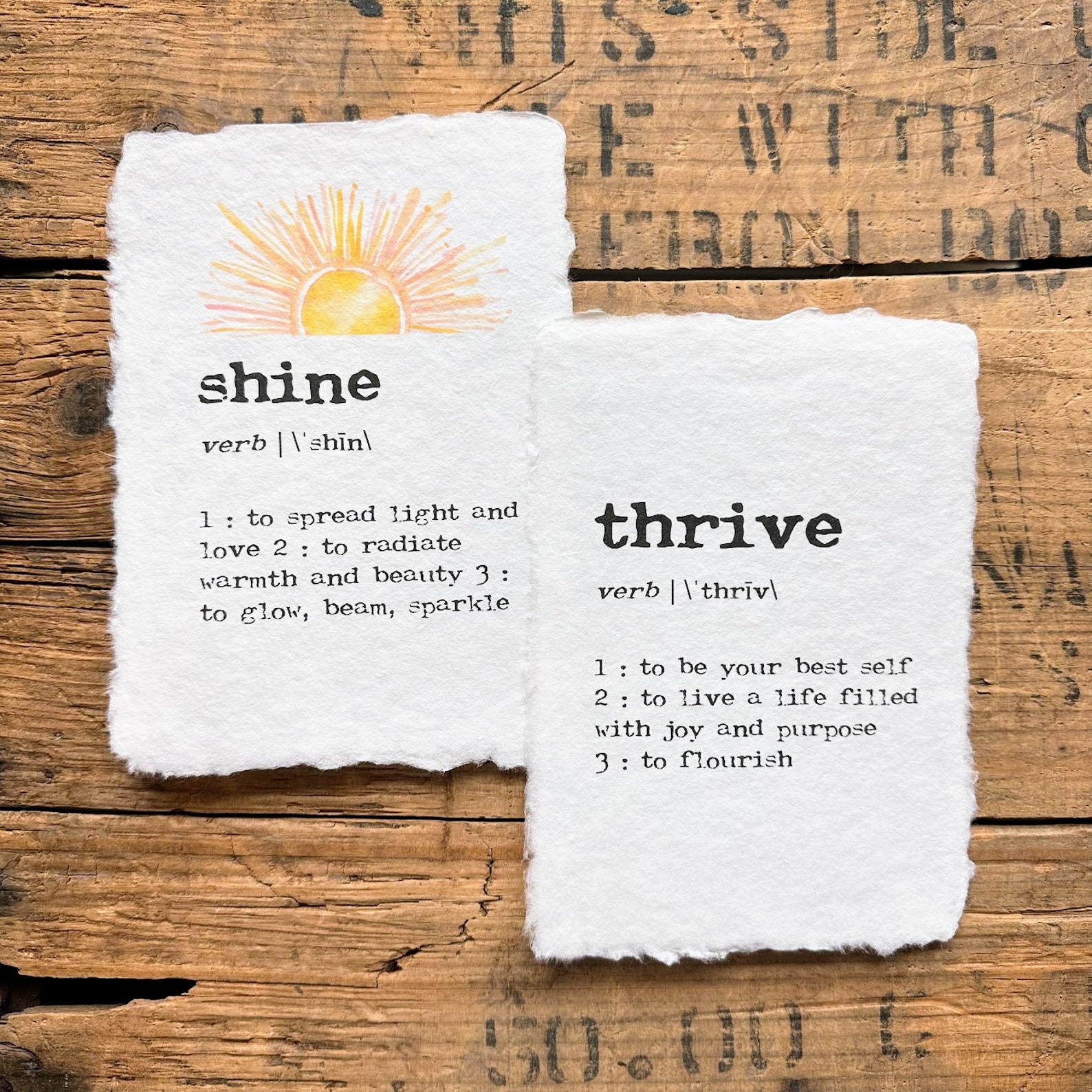 Thrive Definition Print in Typewriter Font on 5x7, 8x10, 11x14 Handmade ...