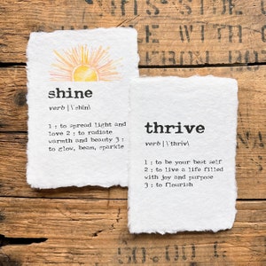 Thrive Definition Print in Typewriter Font on 5x7, 8x10, 11x14 Handmade ...