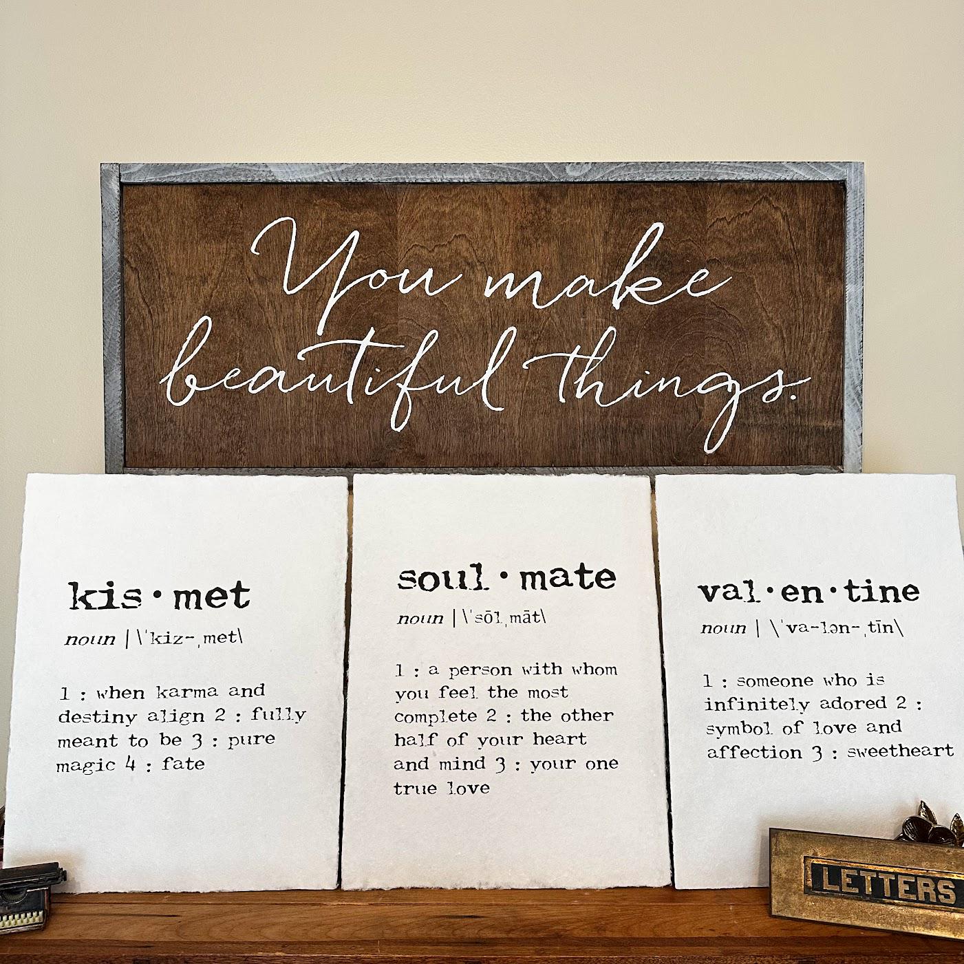 Kismet Definition Print in Typewriter Font on 5x7, 8x10, 11x14 Handmade ...