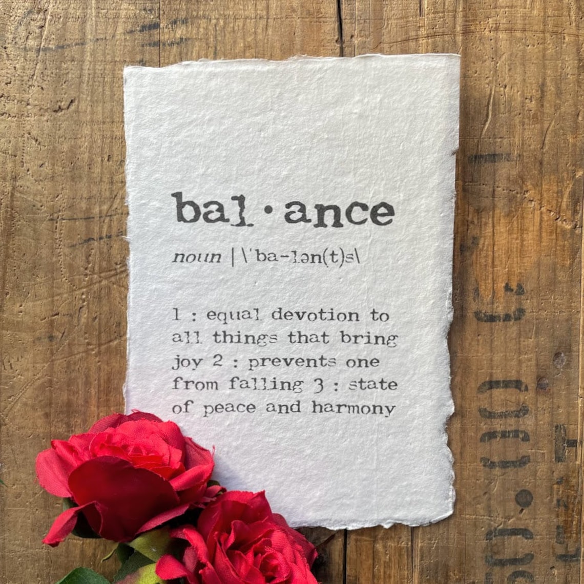 Balance Definition Print in Typewriter Font on 5x7 or 8x10 | Etsy