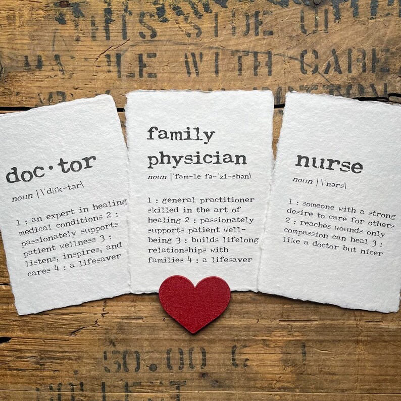 Nurse Definition Print in Typewriter Font on Handmade Cotton - Etsy