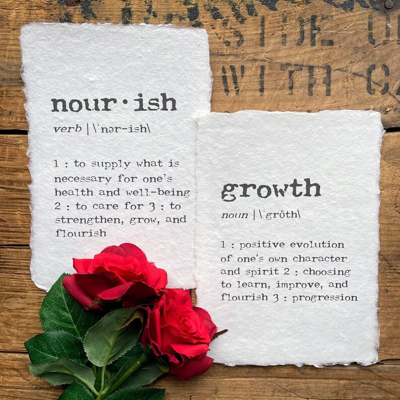 Nourish Definition Print in Typewriter Font on 5x7 8x10 - Etsy