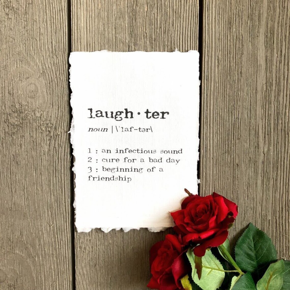 Laughter definition print in typewriter font on 5x7 or 8x10 | Etsy