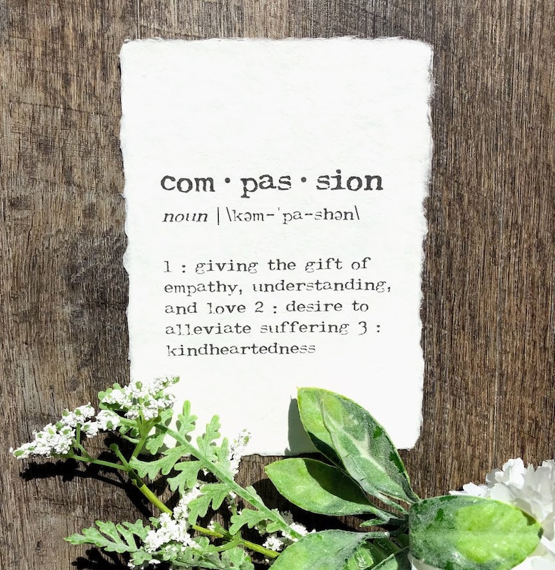 Compassion Definition Print in Typewriter Font on 5x7 8x10 - Etsy