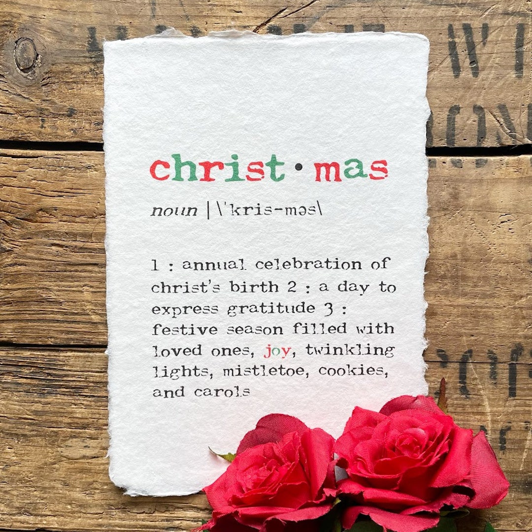 Christmas Definition Print in Typewriter Font on 5x7 8x10 - Etsy