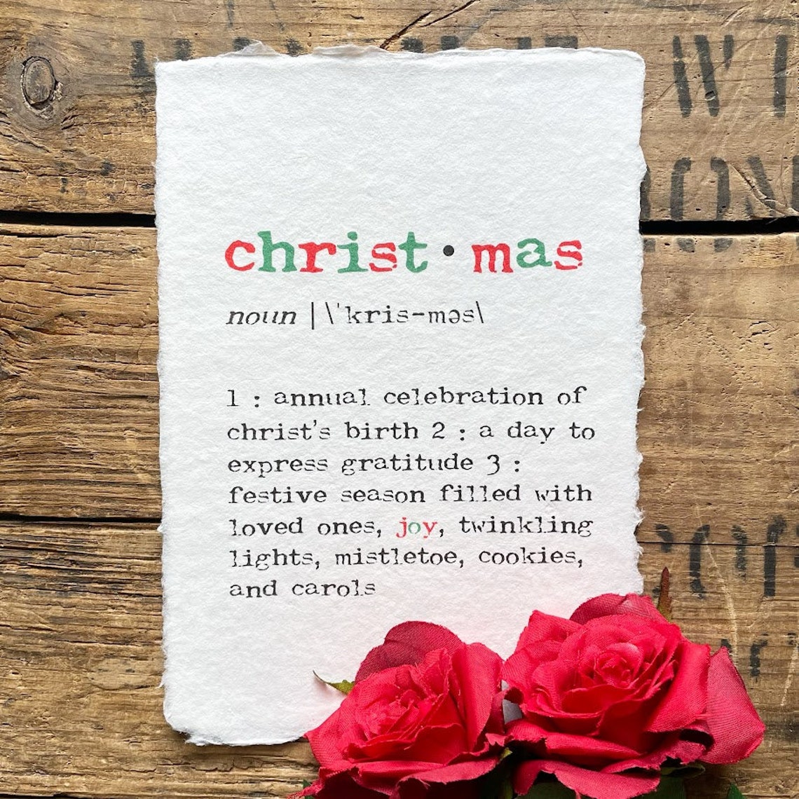 Christmas Definition Print in Typewriter Font on 5x7 8x10 - Etsy