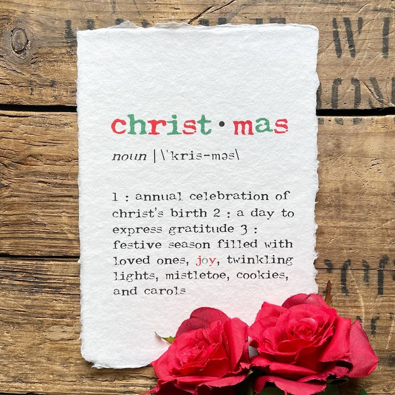 Christmas Definition Print in Typewriter Font on 5x7, 8x10, 11x14 ...